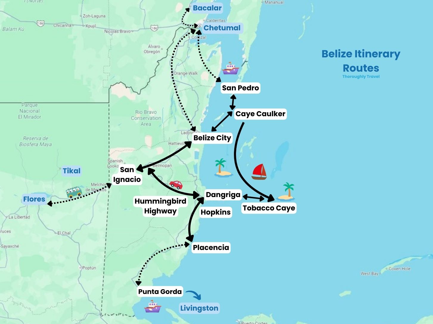 Our Ultimate Belize Itinerary: 1-4 Week Routes + Maps